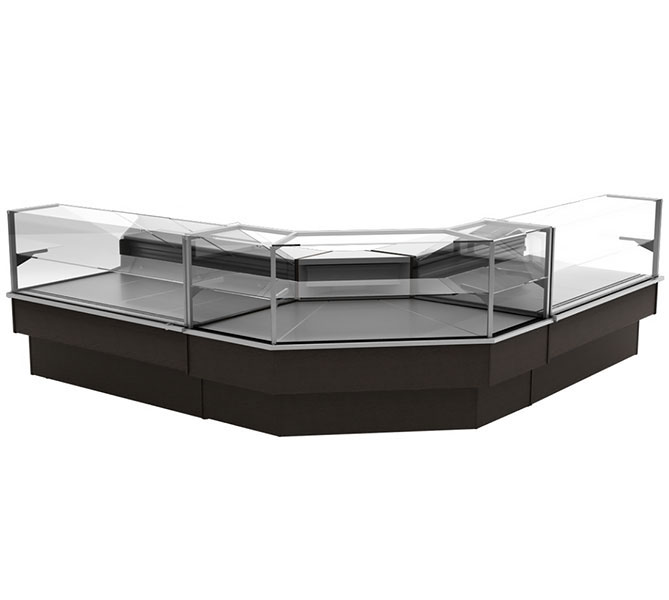 Холодильная витрина Carboma GC110 SP 1,5-2 (с боковинами, рыба на льду ...